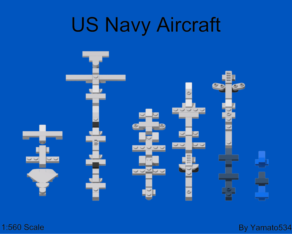 LEGO MOC 1:560 Scale USN Aircraft by yamato534 | Rebrickable - Build ...