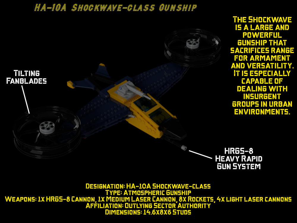 LEGO MOC HA-10A Shockwave-class Gunship by MOCStar | Rebrickable ...
