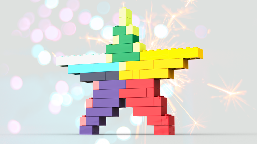 LEGO MOC 11035 Rainbow star by Lenarex | Rebrickable - Build with LEGO