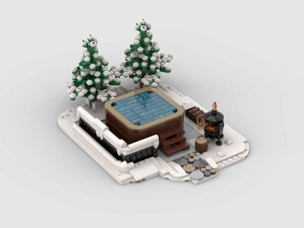 LEGO MOC-245297 WINTER VILLAGE HOT TUB OASIS MOC by DETAIL BRICKS ...