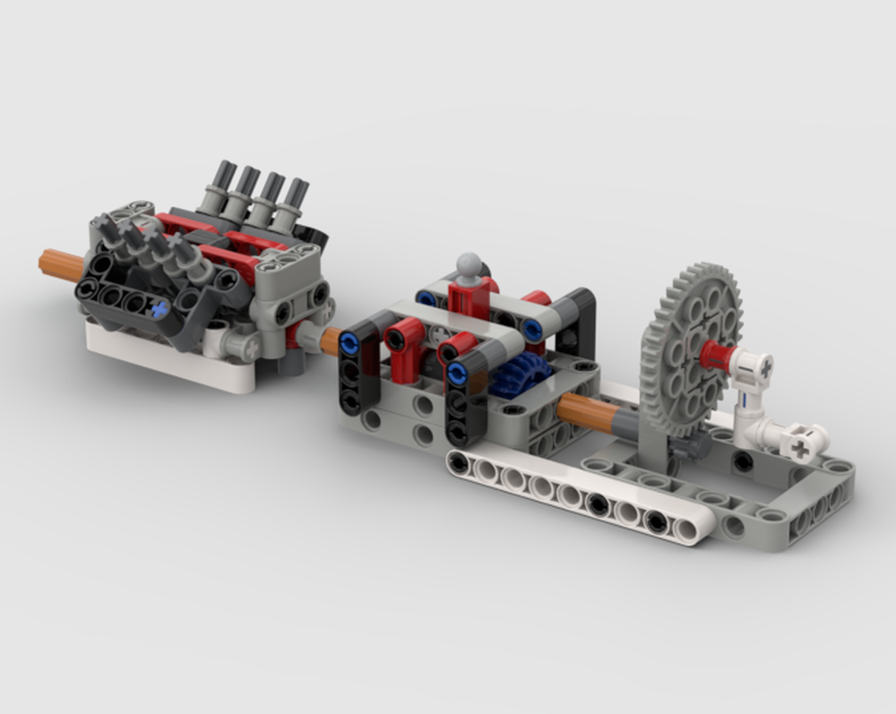 LEGO MOC-245349 V8 Engine with Gearbox and Gear Ratio by GifBrickHi123 ...