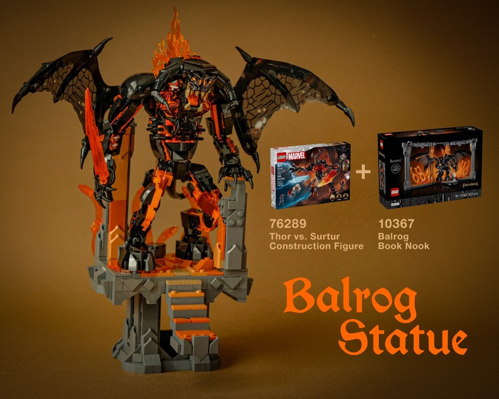LEGO MOC-245433 Balrog Statue by terauma | Rebrickable - Build with LEGO