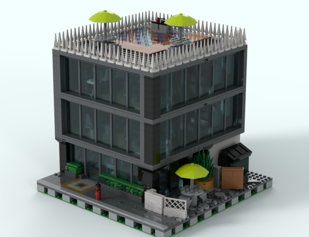 LEGO MOC-245568 Modular Italian restaurant by howtolego | Rebrickable ...
