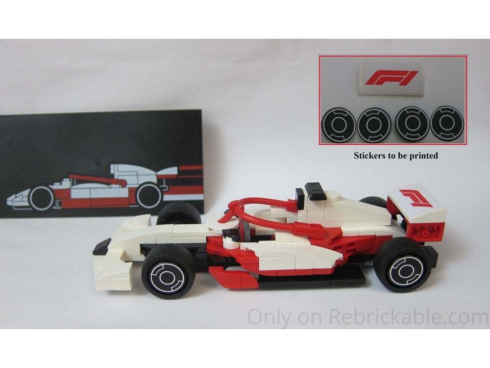 LEGO MOC-245634 F1 promotion Race Car, Pit wall & Pit-Stop accessories ...