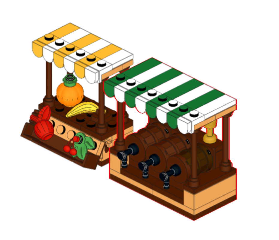 LEGO MOC Medieval Market Stalls 1 by BanthaBricks2022 | Rebrickable ...