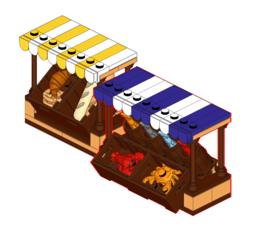 LEGO MOC Medieval Market Stalls 2 by BanthaBricks2022 | Rebrickable ...