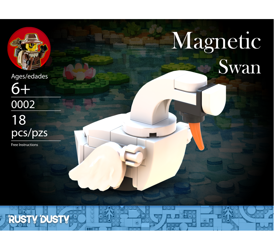 LEGO MOC Magnetic Swan by RustyDustyBricks | Rebrickable - Build with LEGO