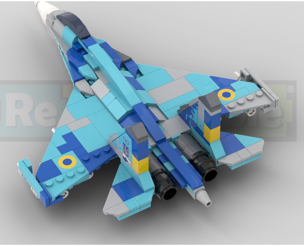 LEGO MOC Sukhoi Su-27 Flanker (Ukraine) - 1:85 scale by azatote ...
