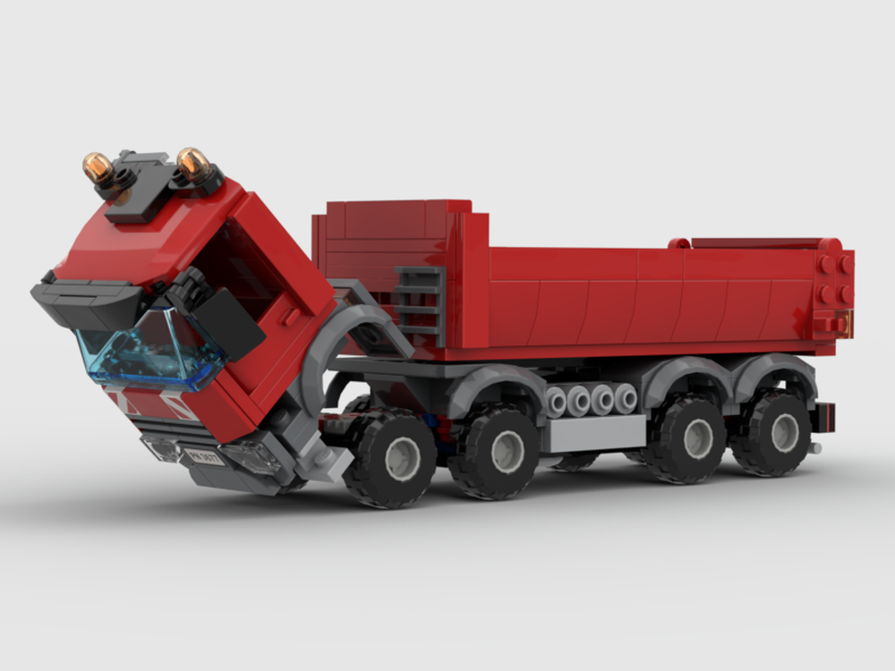 LEGO MOC Red tipper truck by kotska261 | Rebrickable - Build with LEGO