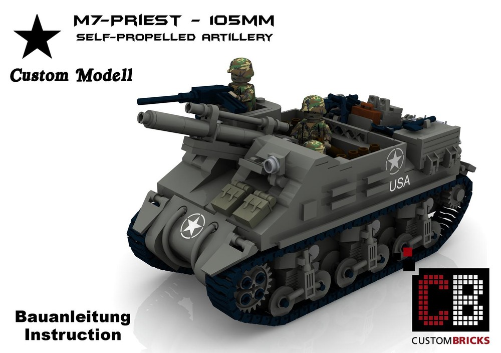 LEGO MOC-24614 Custom WW2 M7 Priest Artillery by CustomBricks_WW2 ...