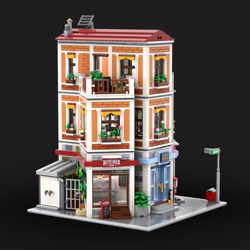 LEGO MOC Butcher, Lawyer, Candy Shop Modular Building by PriBri ...