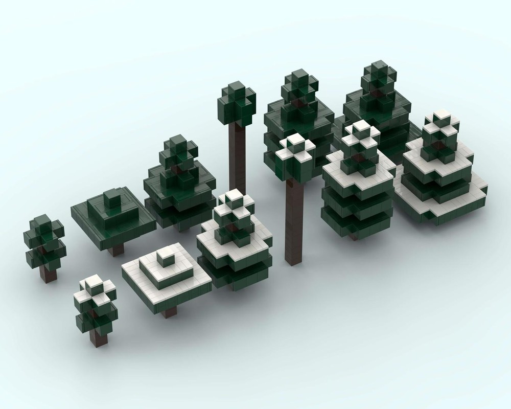 LEGO MOC Block Accurate Spruce Trees by CloneFlame102 | Rebrickable ...