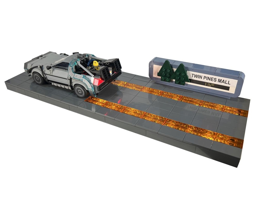 LEGO MOC Light-up fire trails & Twin Pines Mall sign for Back to the ...