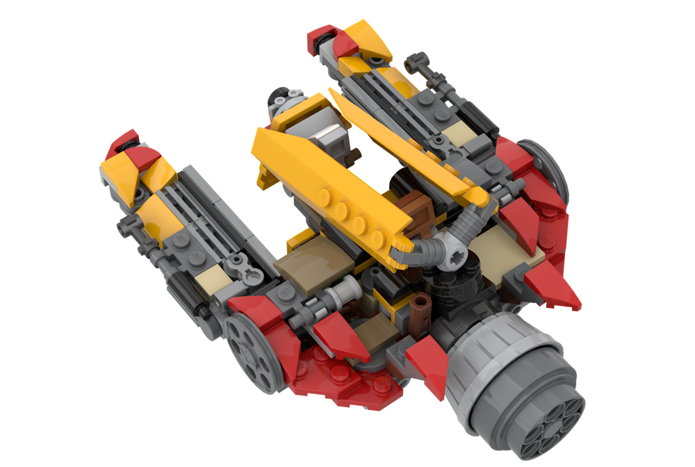 LEGO MOC 75437 Zam Wessel's Koro-2 Airspeeder (AOTC Zam Wesell Chase ...