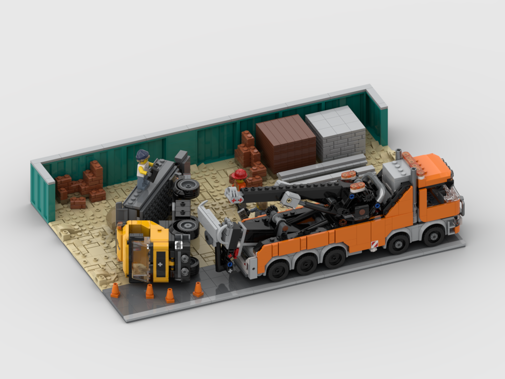 LEGO MOC Display for set 60467-1 - Heavy-Duty Recovery Tow Truck with ...