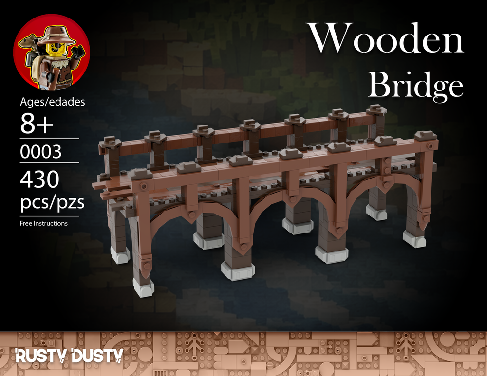 LEGO MOC Medieval Wooden Bridge by RustyDustyBricks | Rebrickable ...