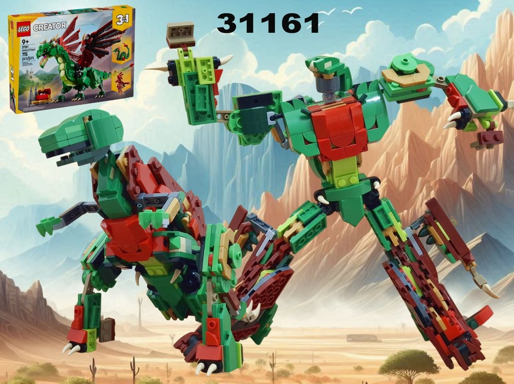 LEGO MOC-247001 Dinobot Grimlock / Transformer Dinosaur T.Rex using set ...