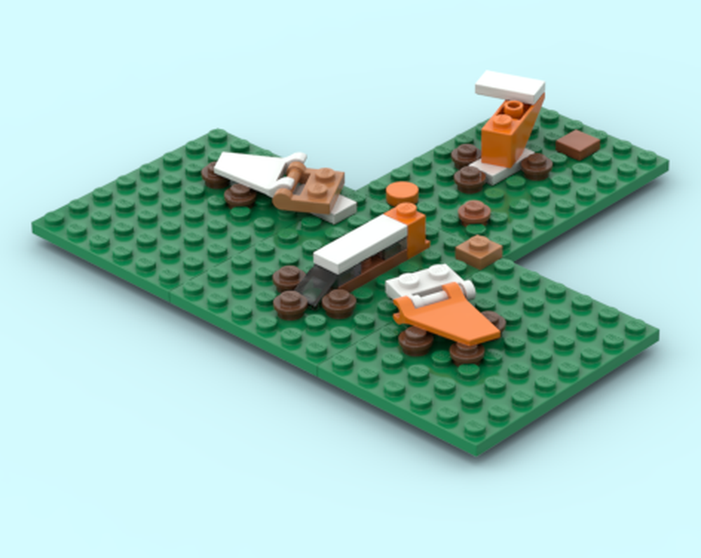LEGO MOC Crashed plane by doodledoo | Rebrickable - Build with LEGO