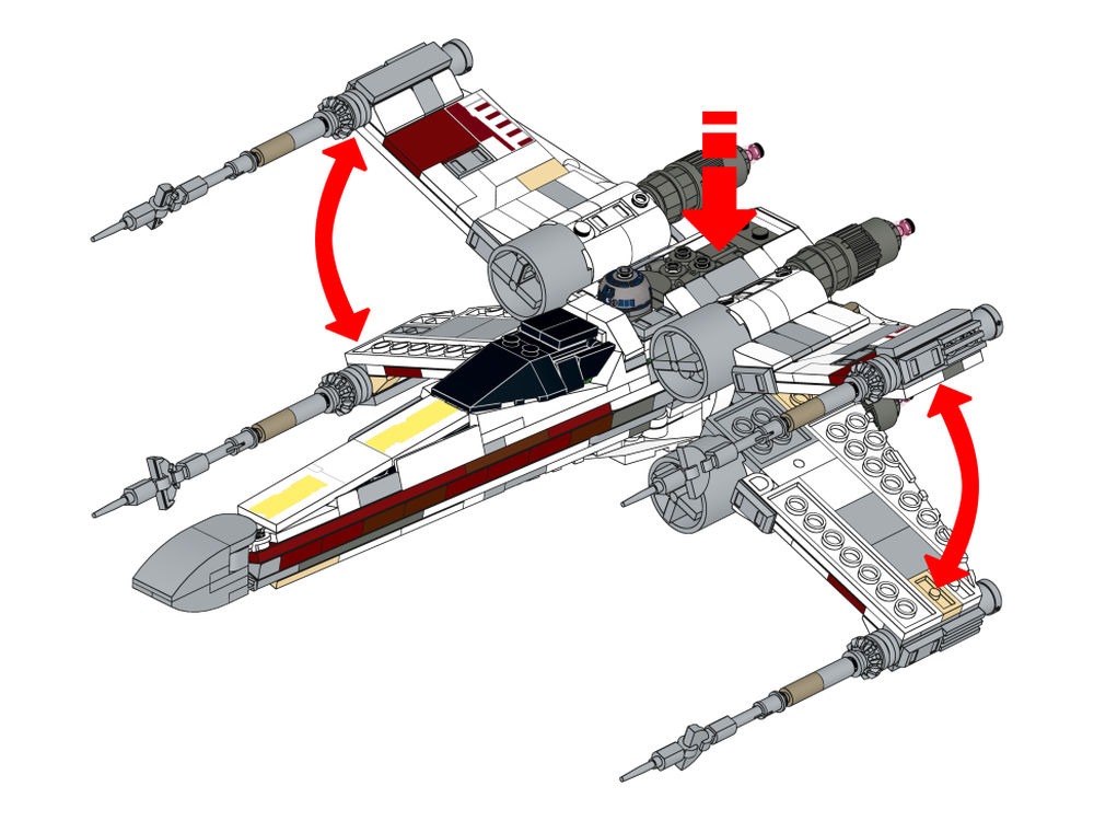 LEGO MOC-247790 Incom T-65 B X Wing Starfighter (Red 5) by crazyfoxy ...