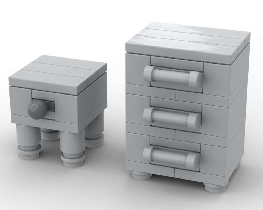 LEGO MOC Dresser and End Table by Finnigan | Rebrickable - Build with LEGO