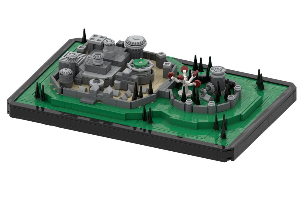 LEGO MOC Microscale Winterfell, based on the Game of Thrones opening by ...