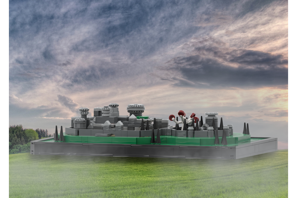 LEGO MOC Microscale Winterfell, based on the Game of Thrones opening by ...