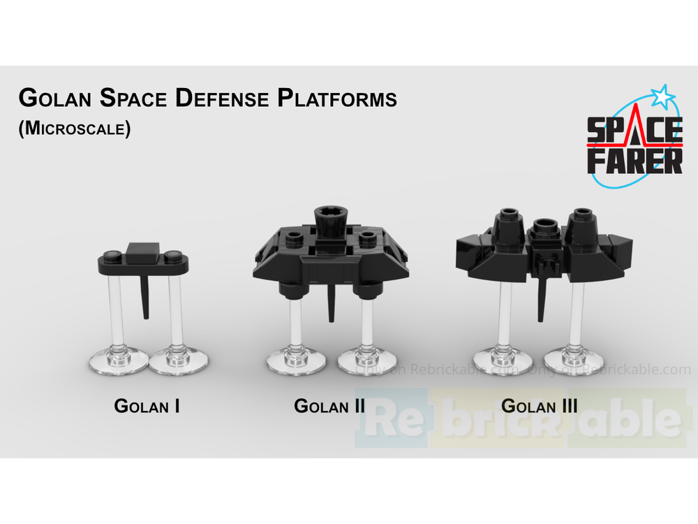 LEGO MOC Micro Golan Space Defense Platforms by Spacefarer ...