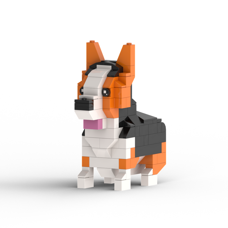 LEGO MOC Tri-Color Corgi by ShowMeTheBrick | Rebrickable - Build with LEGO