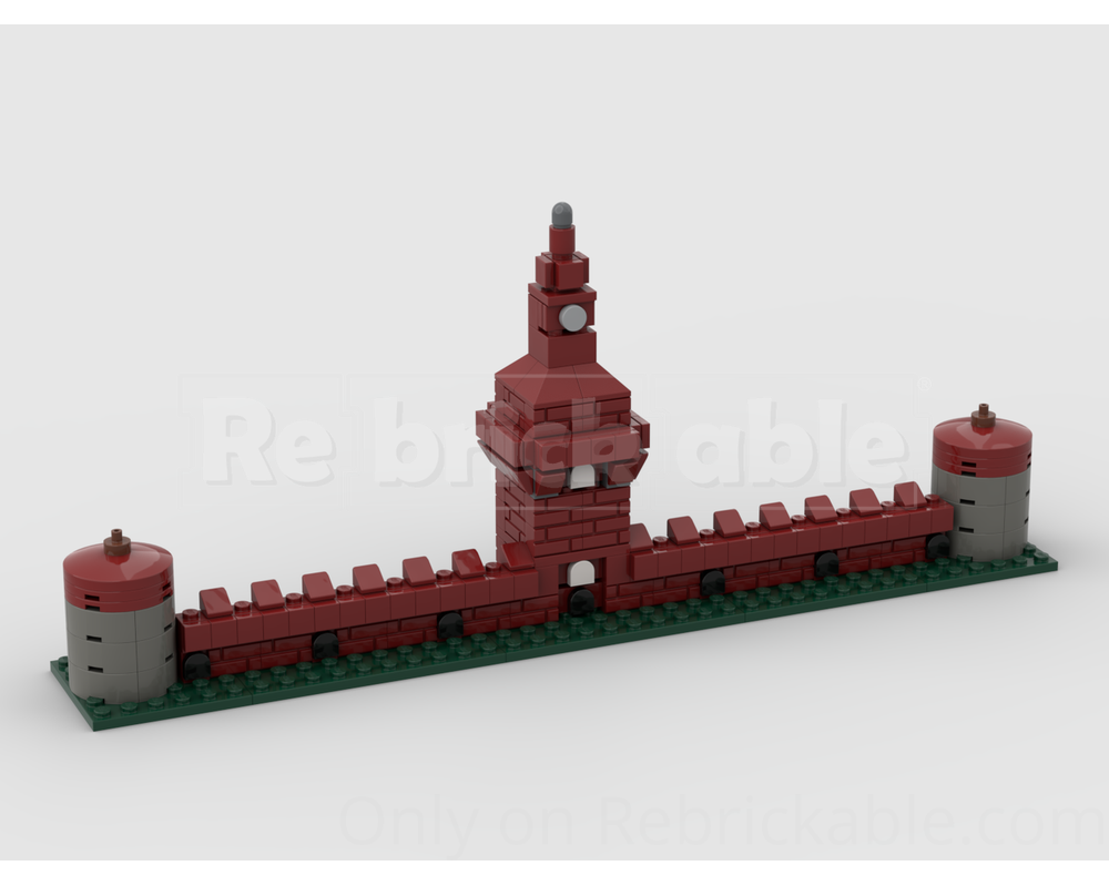 LEGO MOC Sforza Castle in Milan, Front Facade by Artaemio | Rebrickable ...