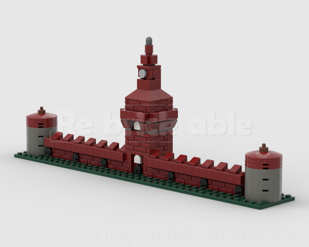 LEGO MOC Sforza Castle in Milan, Front Facade by Artaemio | Rebrickable ...