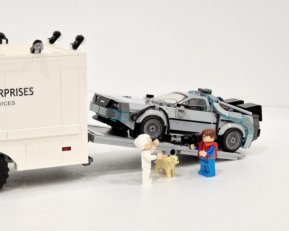LEGO MOC 77256 Time Machine with Folding Wheels + Studless Hood Option ...