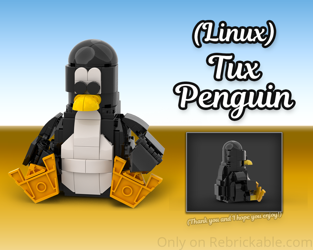 LEGO MOC (Linux) Tux - Penguin Mascot by IzzyDesigns | Rebrickable ...