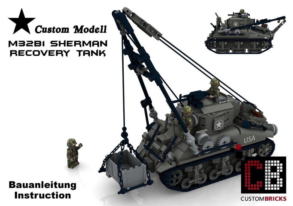 LEGO MOC-24812 Custom WW2 M32B1 Sherman Recovery Tank by CustomBricks ...