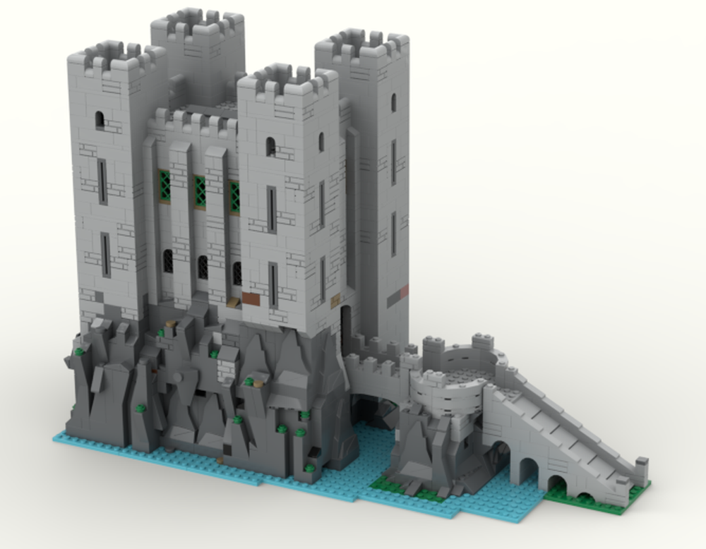 LEGO MOC Great Keep on the Cliff by Longsword | Rebrickable - Build ...