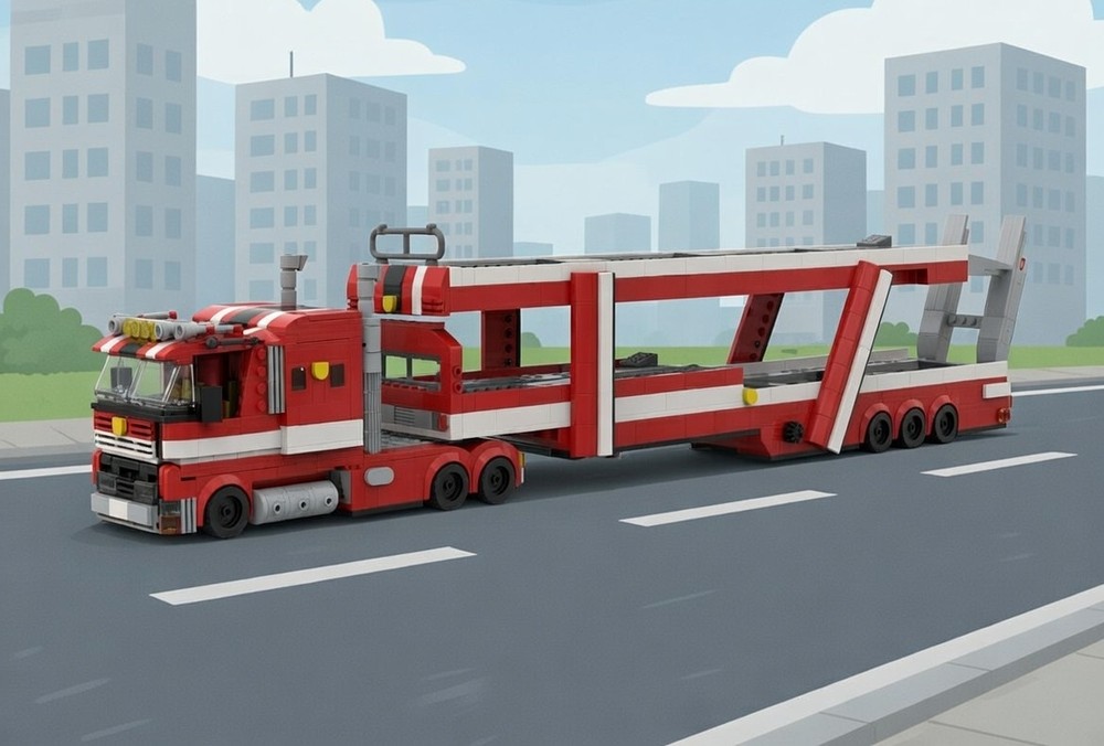 LEGO MOC Car hauler for 8 studs wide cars by rudytrooper666 ...