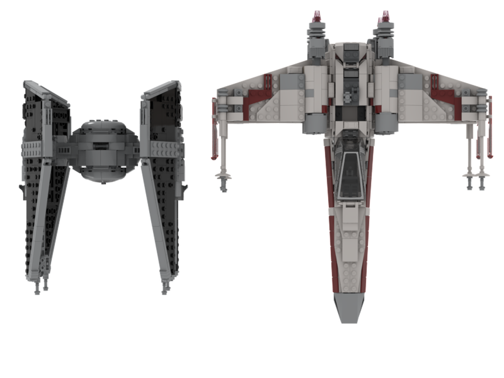 LEGO MOC-248227 Tie & X wing Mashup mod, working s-foils and ...
