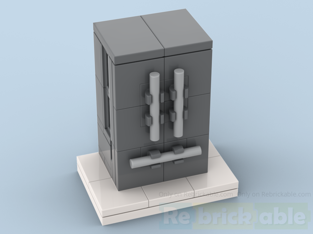 LEGO MOC 2-door fridge: hinged doors by toomanybees | Rebrickable ...