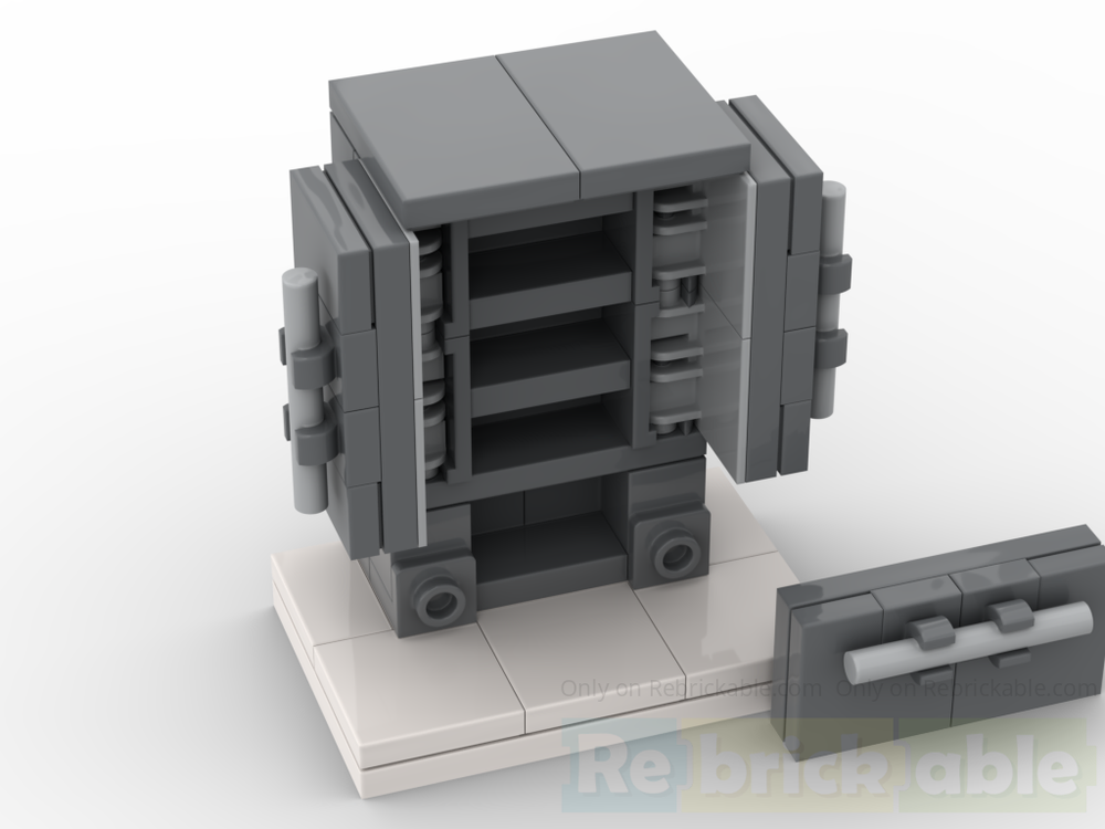 LEGO MOC 2-door fridge: hinged doors by toomanybees | Rebrickable ...