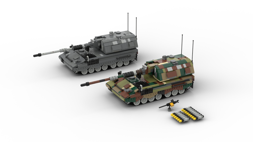 Lego Moc Pzh 2000 Self Propelled Howitzer 133 Minifig Scale By