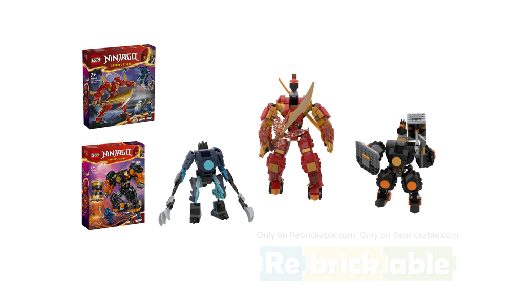 LEGO MOC-248328 Lava mech, dwarf mech and wolf mech by Somehow Bricks ...