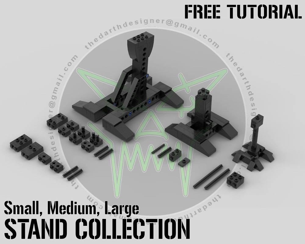 LEGO MOC-248405 STAND COLLECTION - Small, Medium, LARGE to fit ANY MOC ...