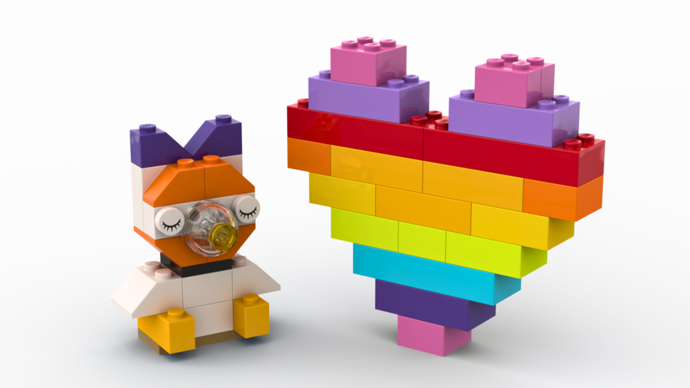 LEGO MOC 10713 Teddy bear and heart by Lenarex | Rebrickable - Build ...