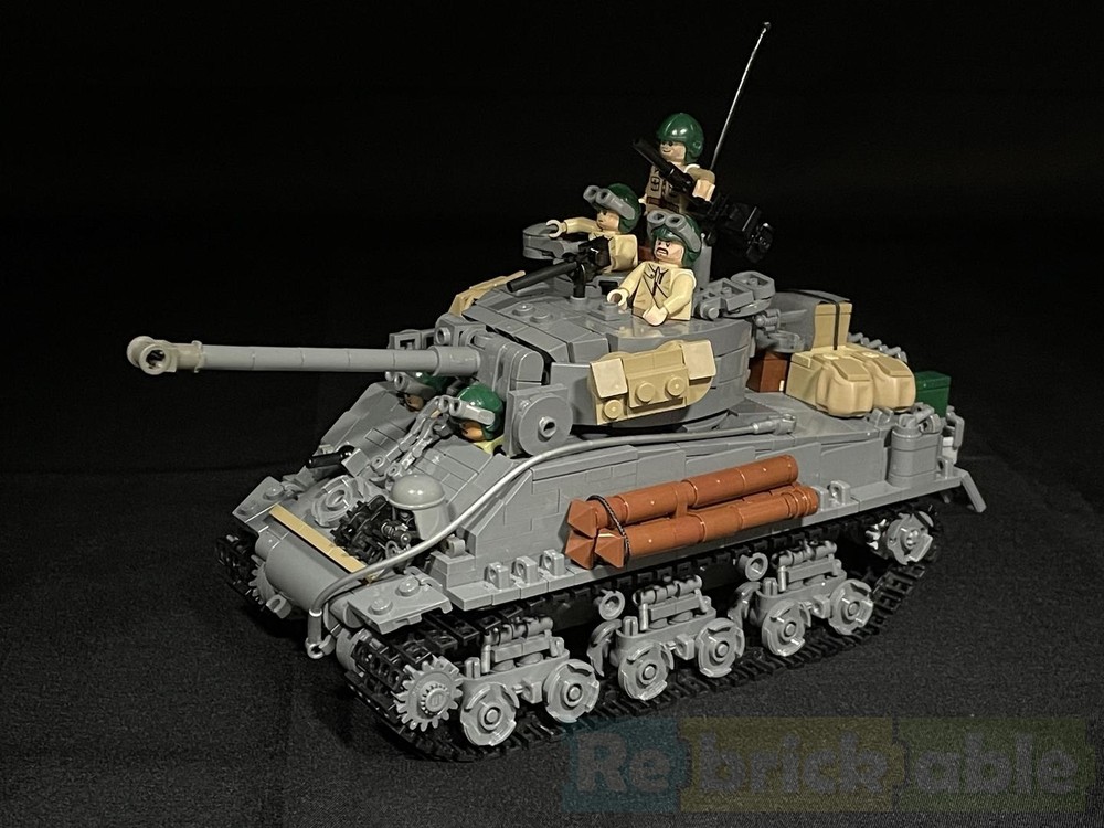 LEGO MOC-248644 M4A3E8 Sherman "Fury" by lukemocs | Rebrickable - Build ...