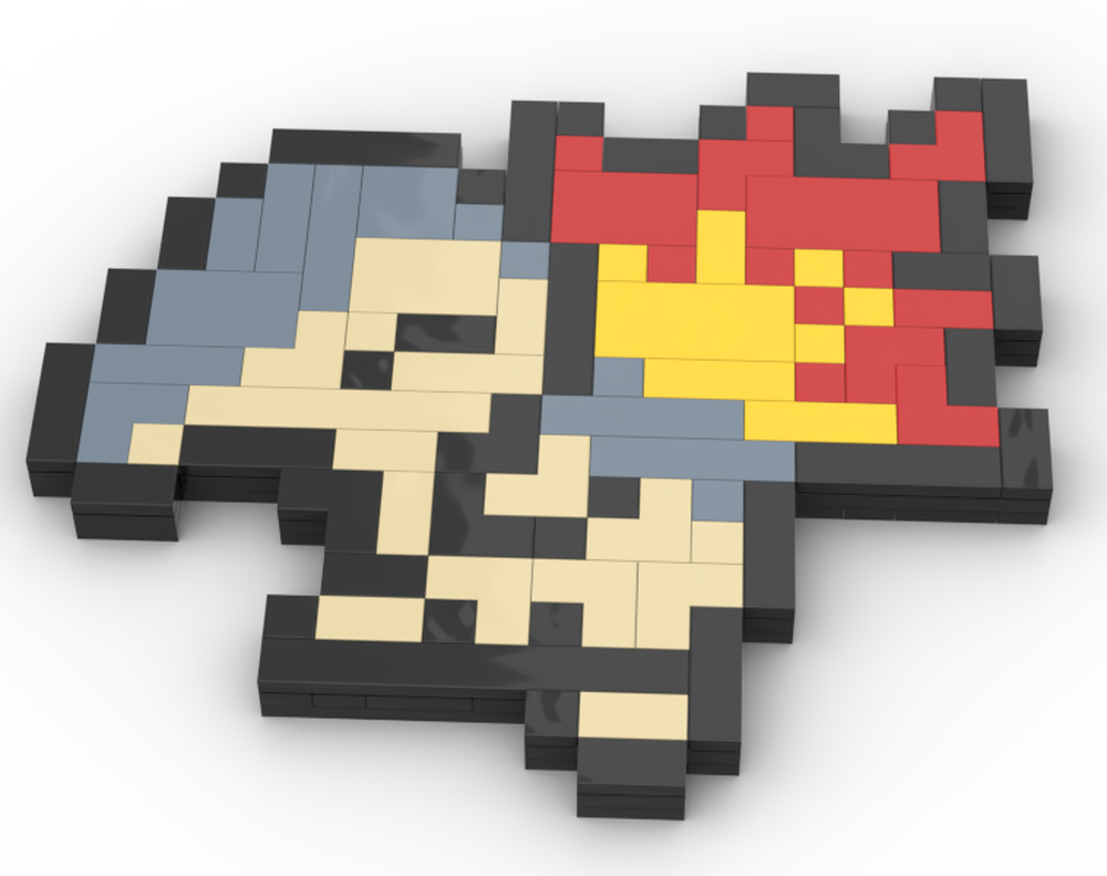 LEGO MOC Cyndaquil mosaic by StarWarsLover7 | Rebrickable - Build with LEGO