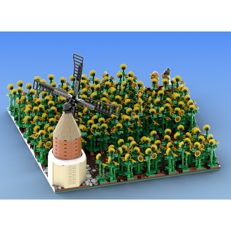 LEGO MOC Windmill & Sunflowers by ShowMeTheBrick | Rebrickable - Build ...