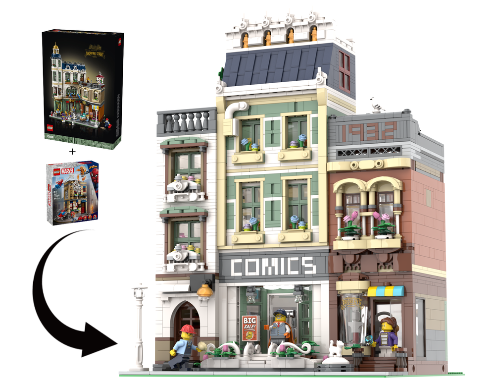 LEGO MOC-248781 Comic Shop and Peter Parker House - Alternative build ...