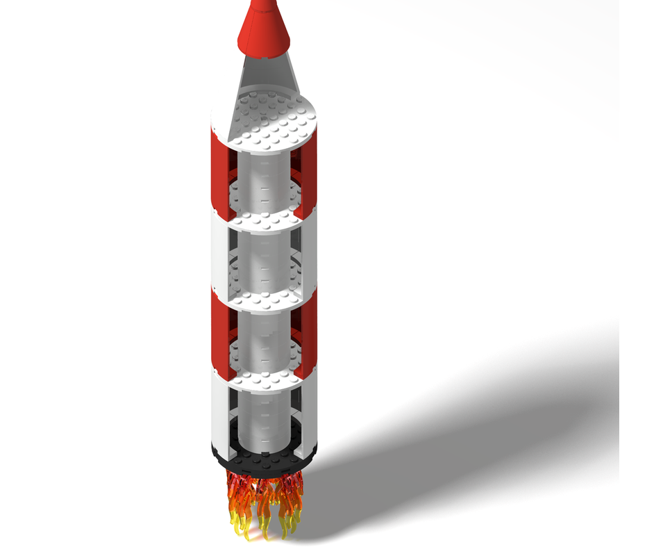 LEGO MOC Simple rocket with stand by MeLovesLego Productions ...