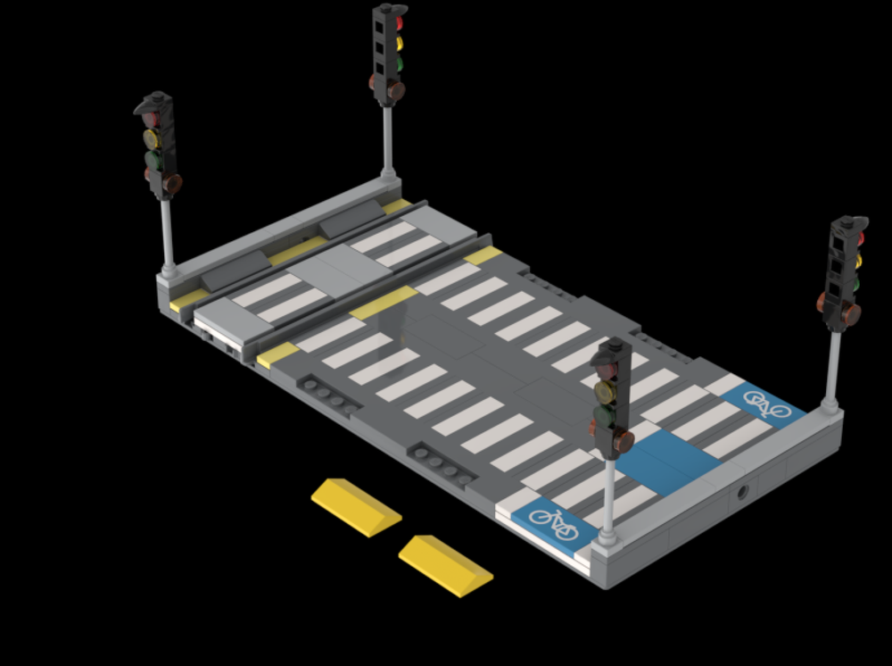 LEGO MOC-249215 MILS Crosswalk w/ tram and bike lane by ...