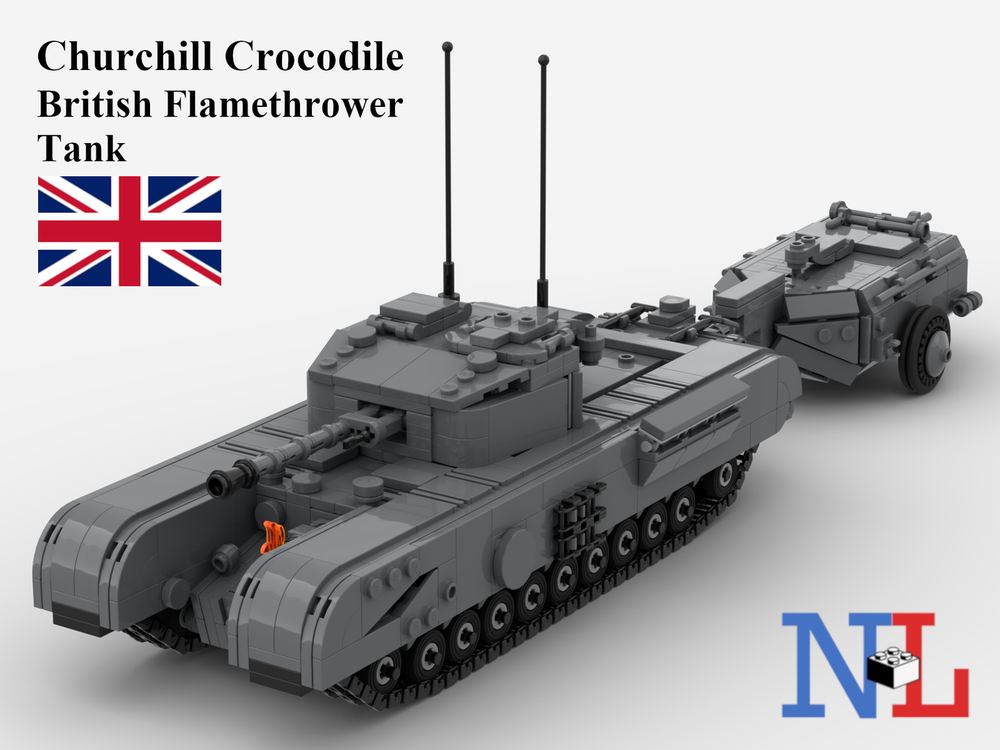 LEGO MOC-249525 WW2 Churchill Crocodile British Tank by NLBricks ...