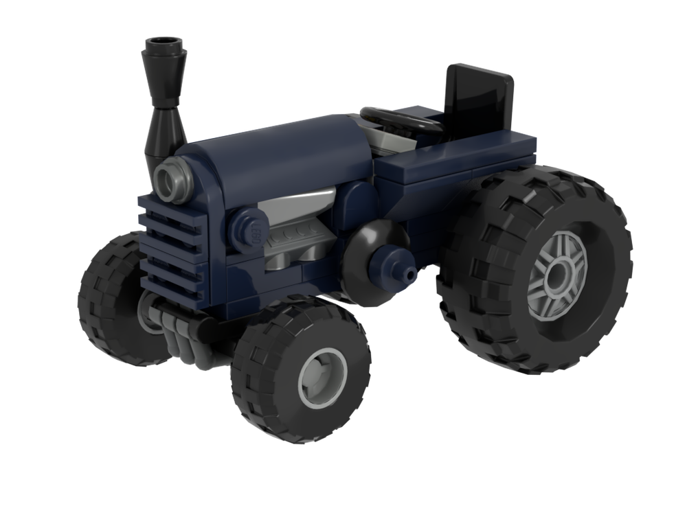 LEGO MOC-249765 Dark Blue Tractor by fuz | Rebrickable - Build with LEGO